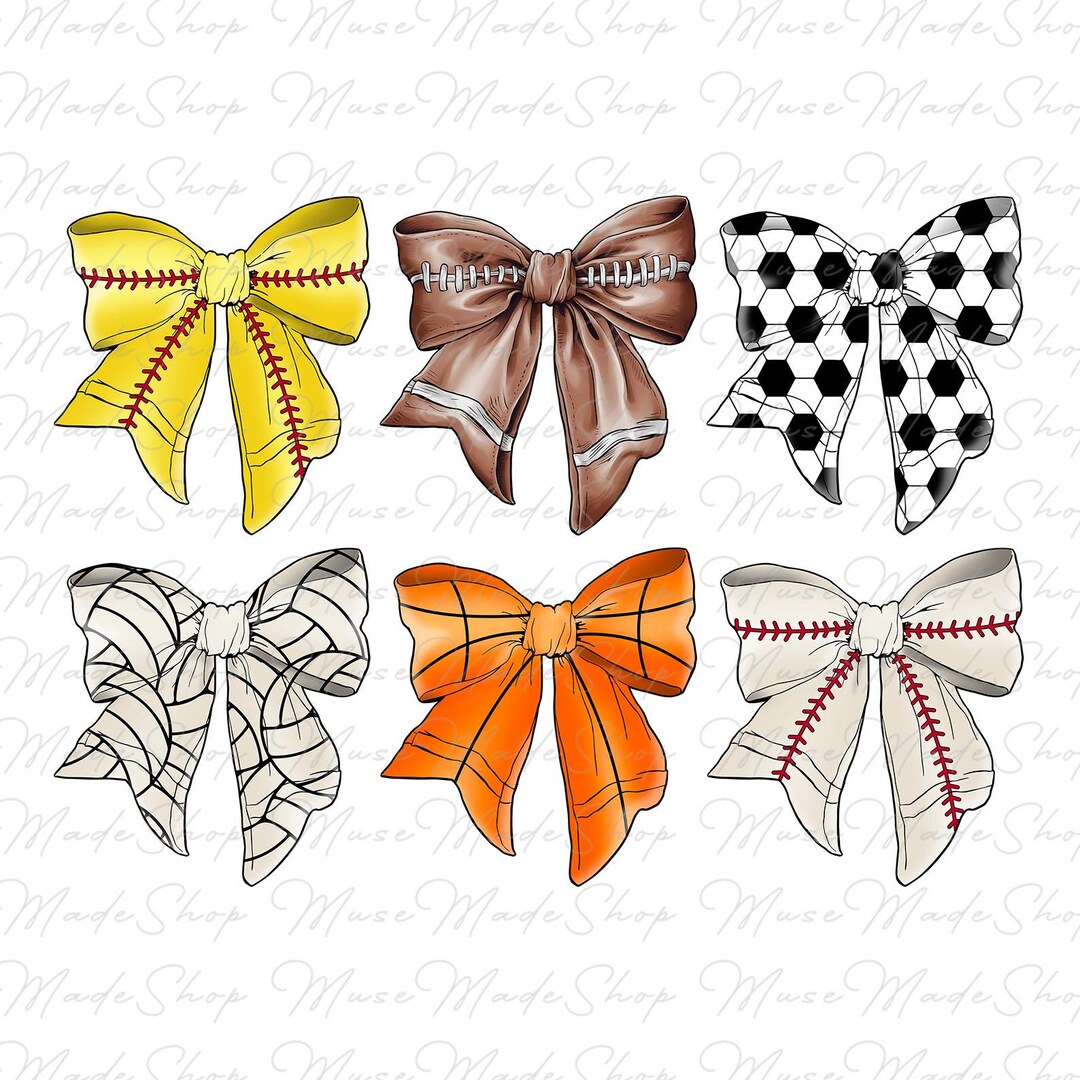 Sports Coquette Bow, Coquette Football Png, Football Bow Png, Football ...