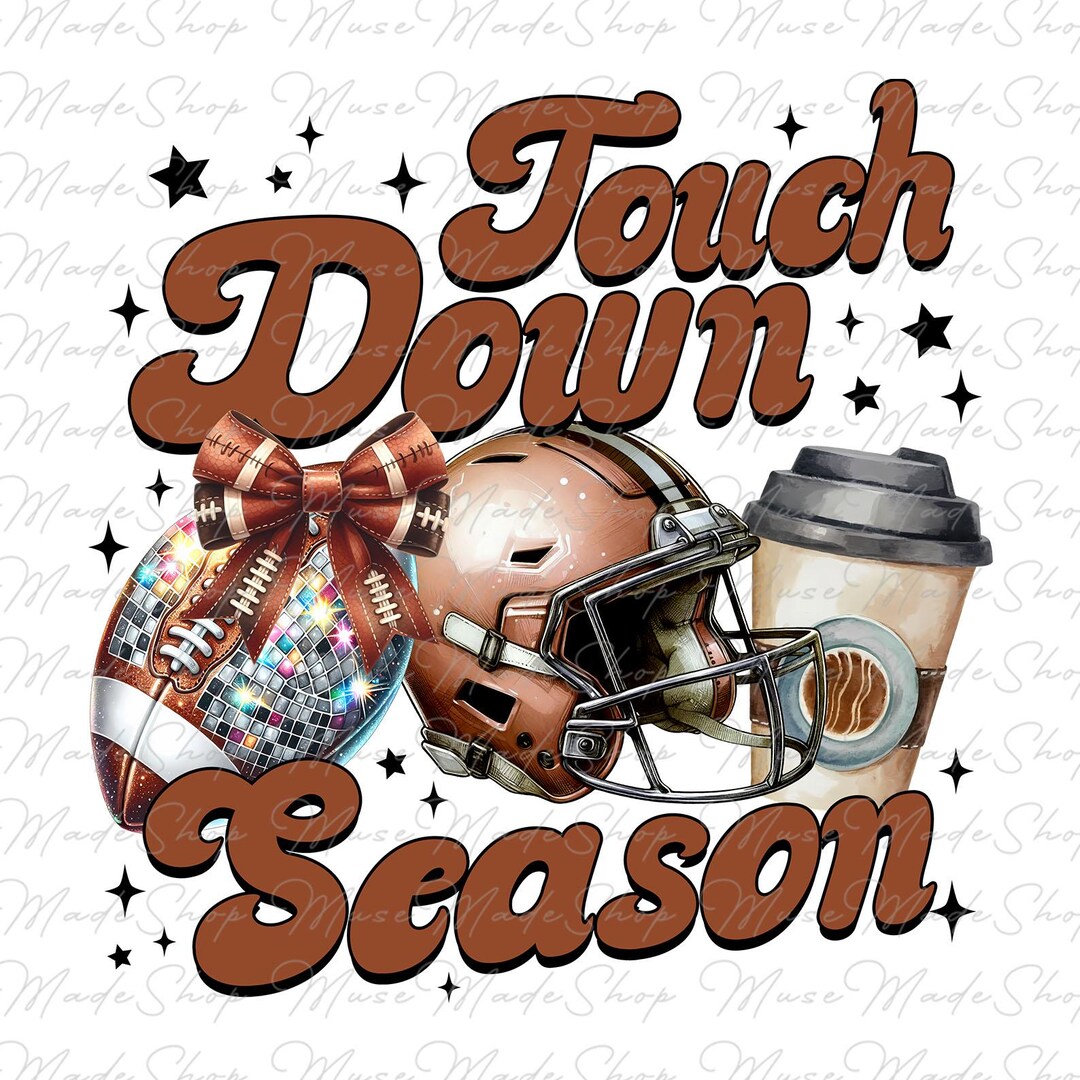 Touchdown Season Png, Coquette Football Png, Football Bow Png, Football ...