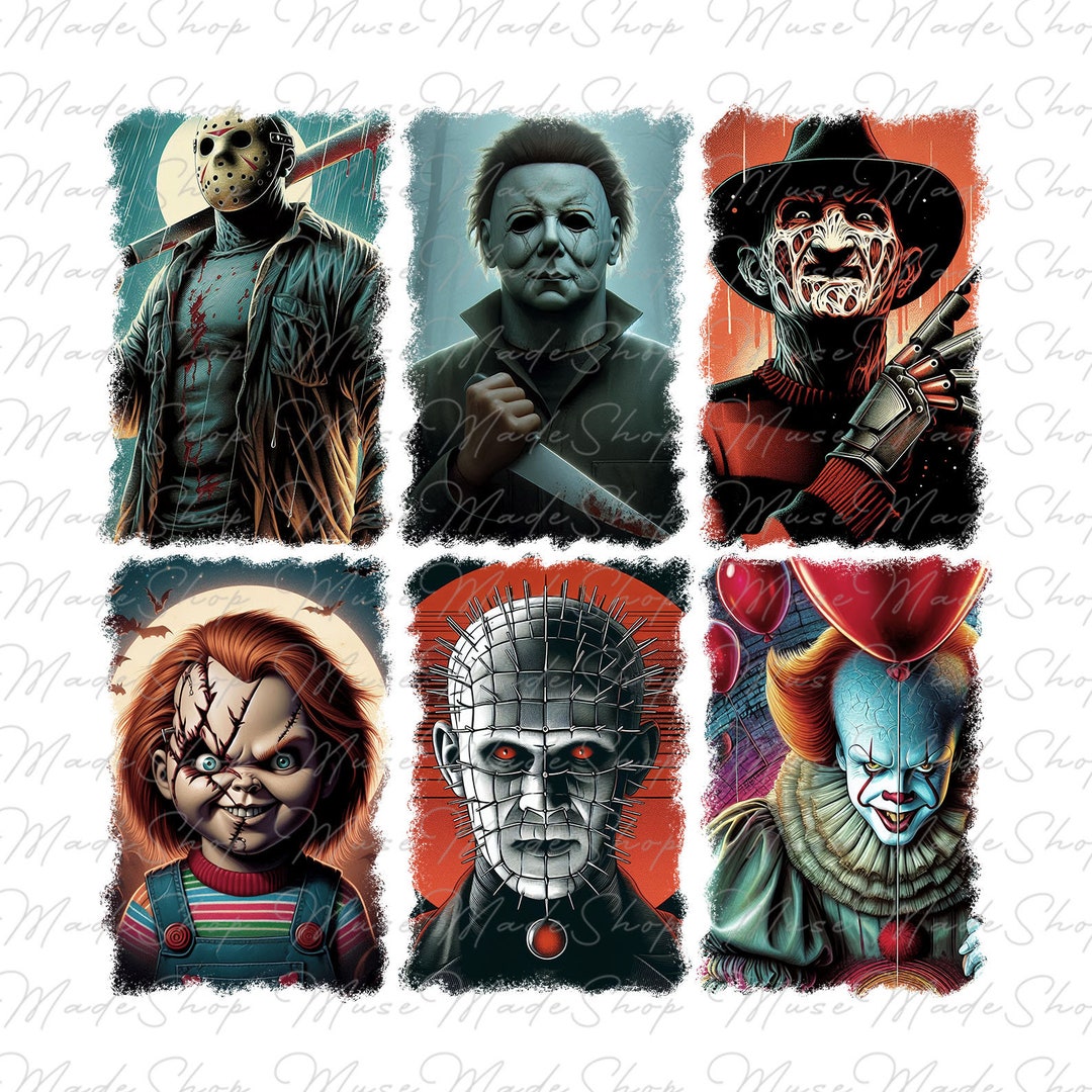 Halloween Horror Characters Png, Horror Halloween Png, Horror Killers Png, Halloween Png, Retro ...