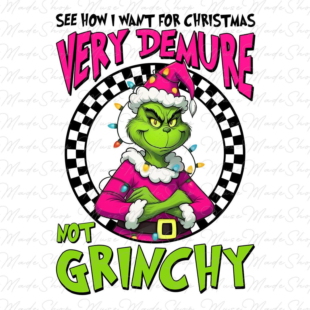 Very Demure Pink Character Png, Christmas Movie Png, Christmas Mean Guy ...