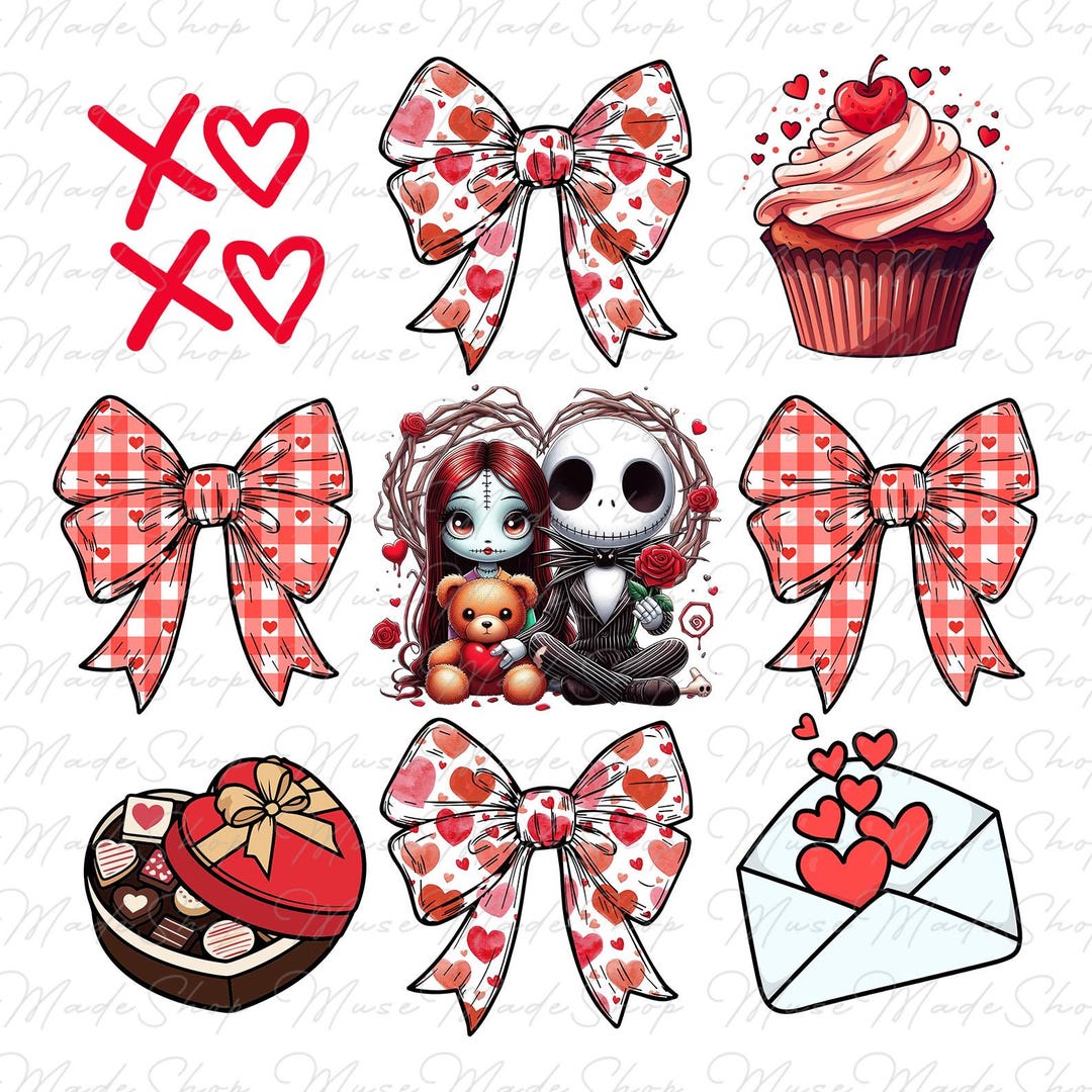 Nightmare Valentine Coquette Bow Png, Valentine's Day Horror Killer Png ...