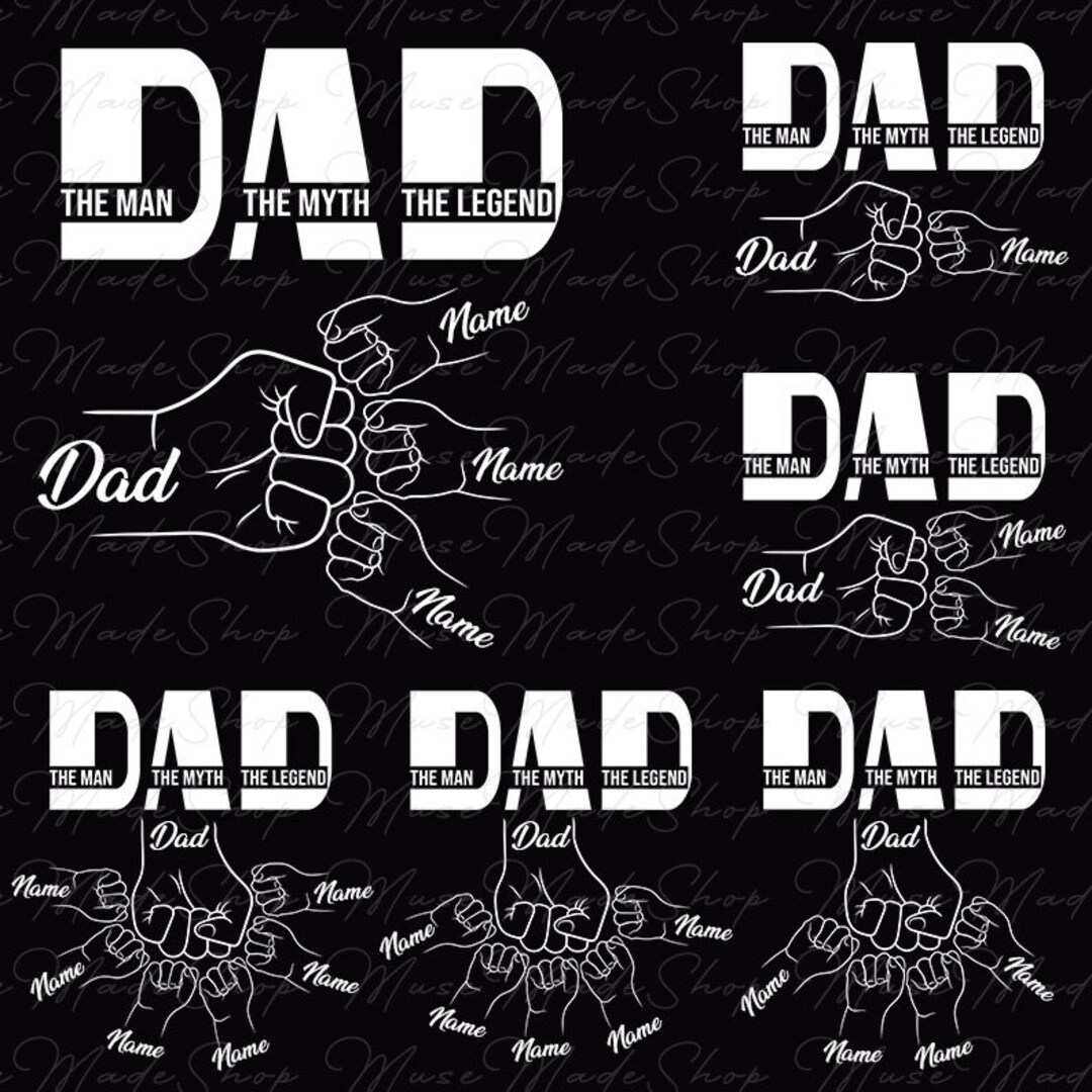 Custom Fist Bump Dad Png, Dad the Man the Myth the Legend Png, Father's ...