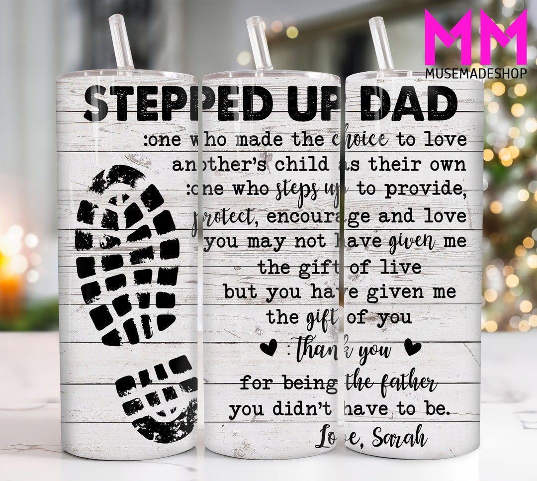 Step Dad 20 Oz Skinny Tumbler Png, Fathers Day 20oz Tumbler Png, Dad ...