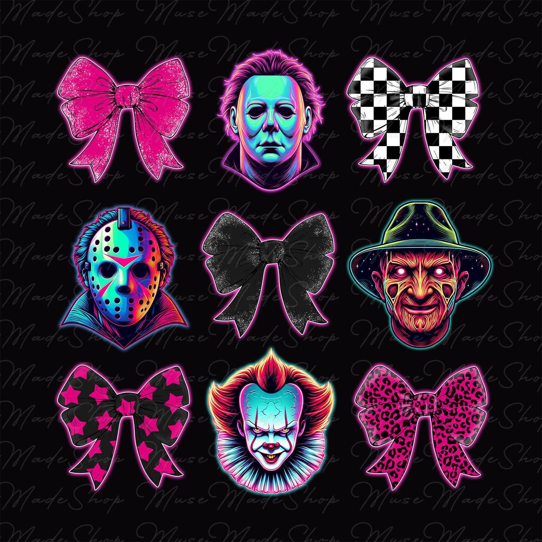 Horror Neon Coquette Pink PNG, Halloween Floral Png, Halloween Png ...