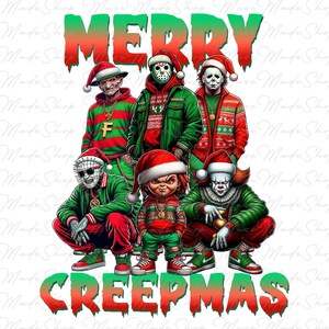 Merry Creepmas Png, Christmas Movie Characters Png, Friends Christmas ...