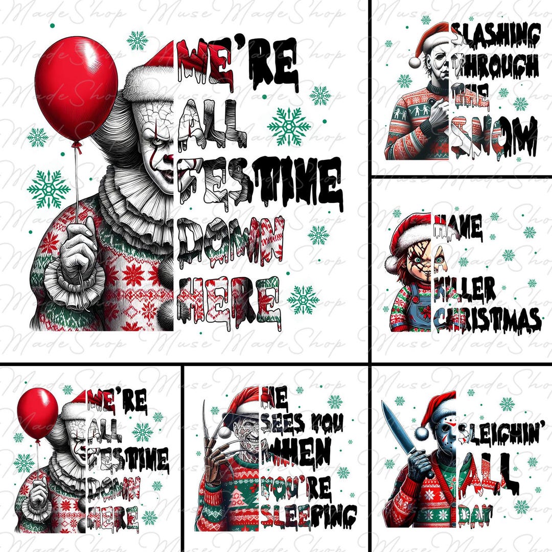 Merry Creepmas Png, Christmas Movie Characters Png, Friends Christmas ...