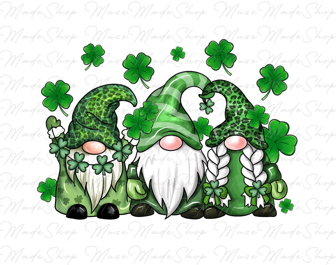 St.patrick's Day Gnomes Png, Lucky Png, Clover Png, St.patrick's Day ...