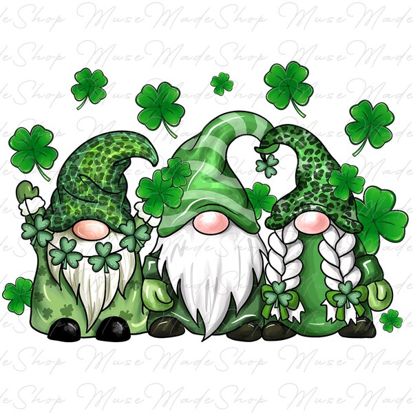 St Patrick Day Gnomes Clip Art - Etsy