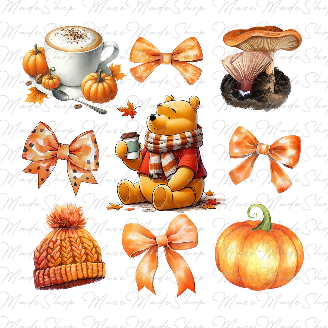 Fall Coquette Bow Png, Cartoon Fall Png, Pumpkin Coquette Bow Png ...