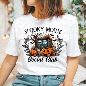 Spooky Movie Social Club Png, Horror Halloween Png, Funny Halloween Png ...