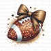 Coquette Football Png, Football Bow Png, Football Mom Png, Football Png ...