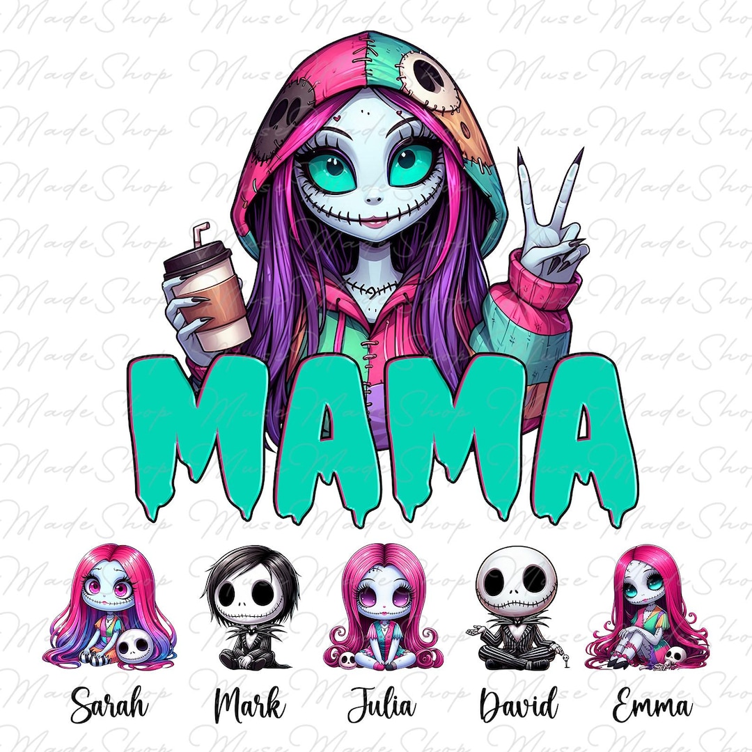 Personalized Halloween Mama Png, Spooky Mama Png, Horror Mama Png, Mama ...