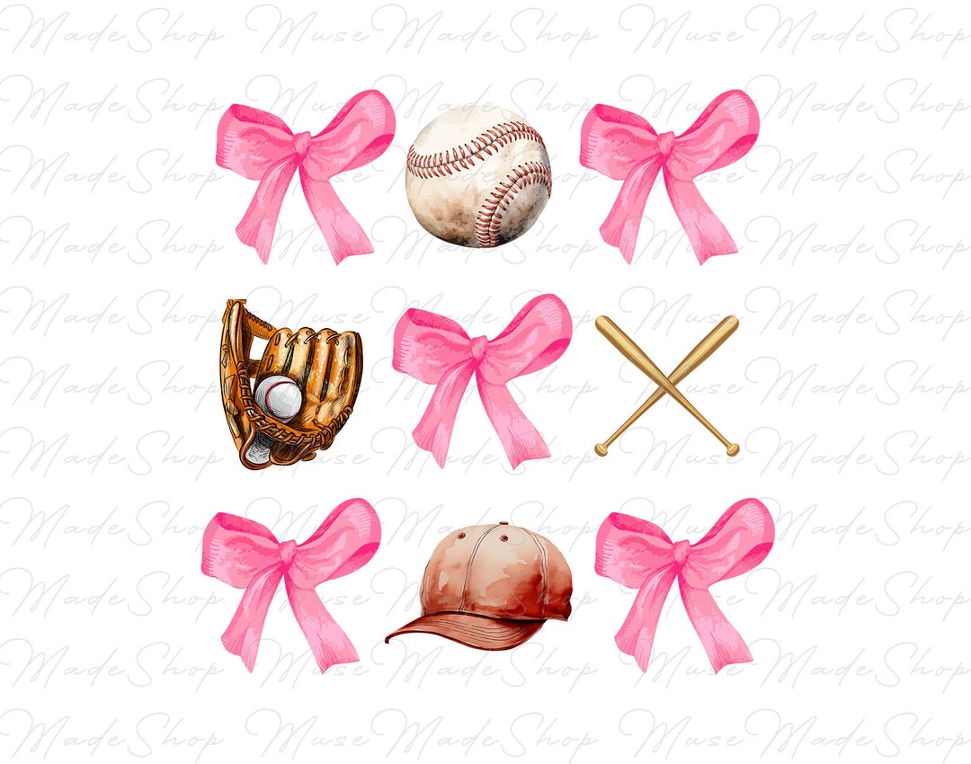 Baseball Coquette Bow Png, Coquette Baseball Png, Baseball Mom Png ...