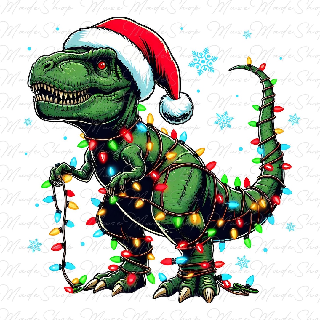 Christmas Dinosaur Png, Christmas Trex Png, Christmas Dino Png, Merry ...