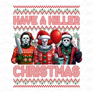 Merry Creepmas Png, Christmas Movie Characters Png, Friends Christmas ...