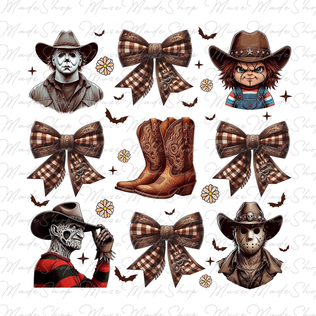 Halloween Coquette Bow Png, Howdy Western Coquette Png, Horror ...