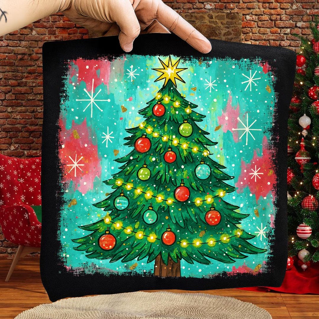 Brushstroke Christmas Tree Png, Glitter Handwrite Christmas Png ...