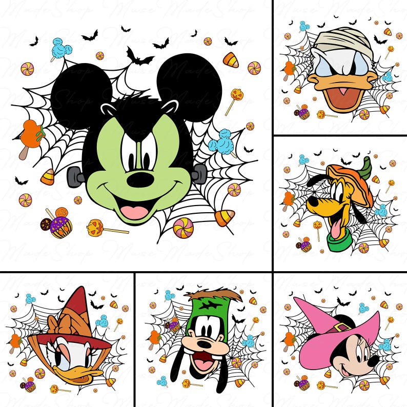 Halloween Mouse and Friends Png, Cartoon Halloween Png, Halloween Ghost ...