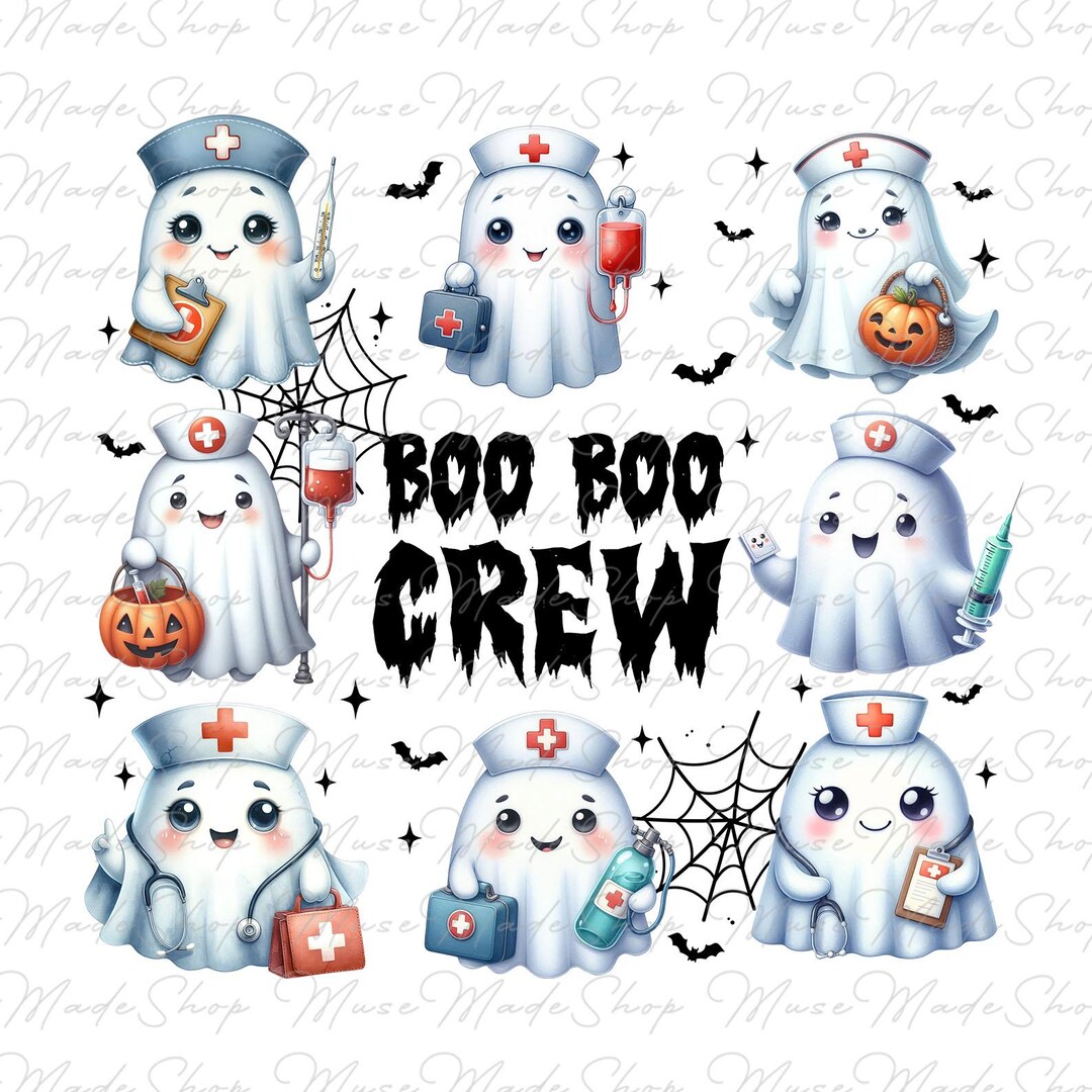 Boo Boo Crew Png, Nurse Png, Nurse Halloween Png, Cna Halloween Png ...