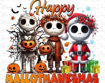 Happy Hallothanksmas Png, Halloween Png, Thanksgiving Png, Christmas ...