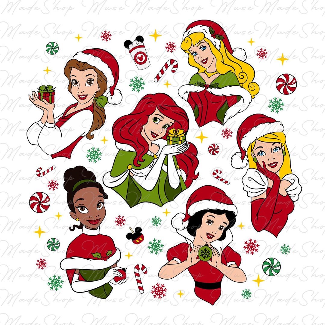 Christmas Princess Character Png, Cute Princess Png, Pink Christmas ...