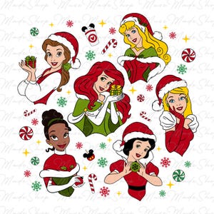 Christmas Princess Character Png, Cute Princess Png, Pink Christmas ...
