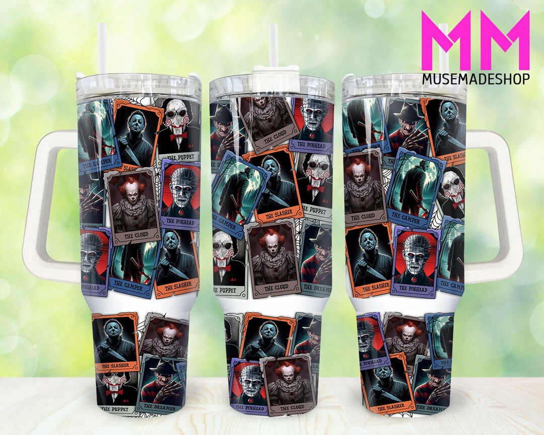 Horror Movies 40oz Tumbler Png, Halloween Tumbler 40oz Png, Halloween ...