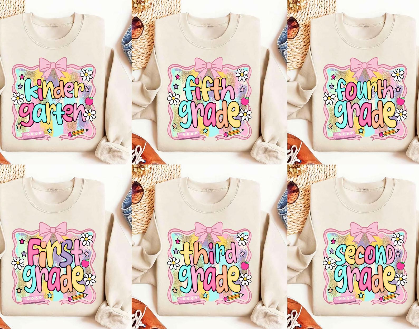 Preppy Back to School Bundle Png, First Day of School Png, Coquette ...