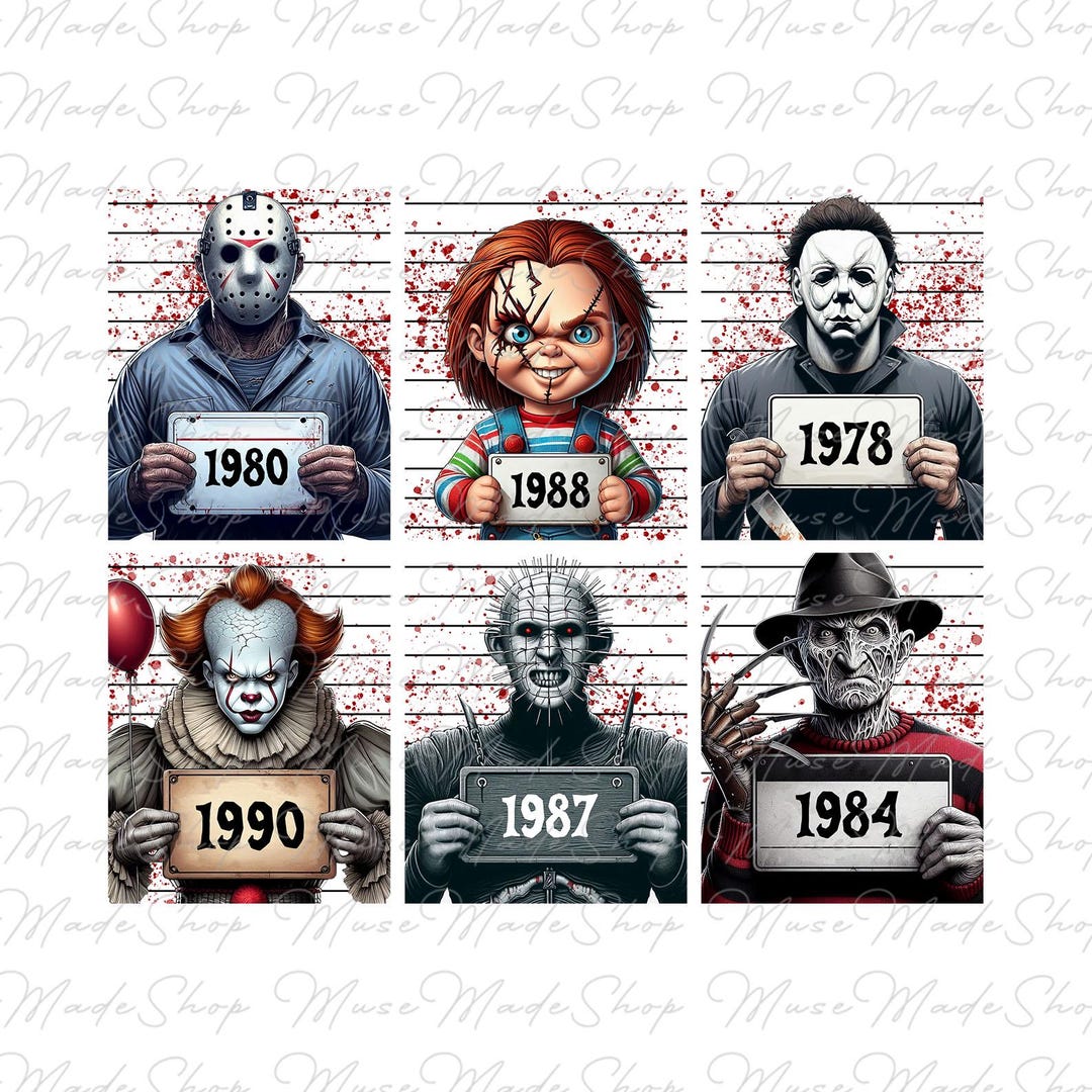 Halloween Horror Characters Png, Horror Halloween Png, Horror Killers Png, Halloween Png, Retro ...