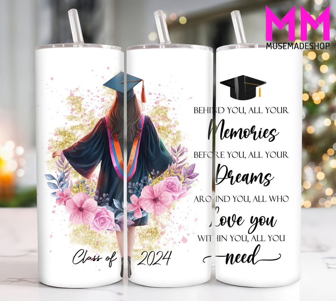 Class of 2024 20 Oz Skinny Tumbler Png, Graduation 20oz Tumbler Png ...