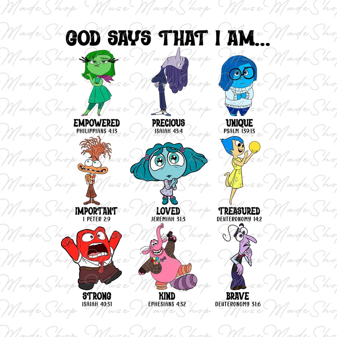 God Says I Am Cartoon Emotions Png, It’s Okay to Feel All the Feels Png ...