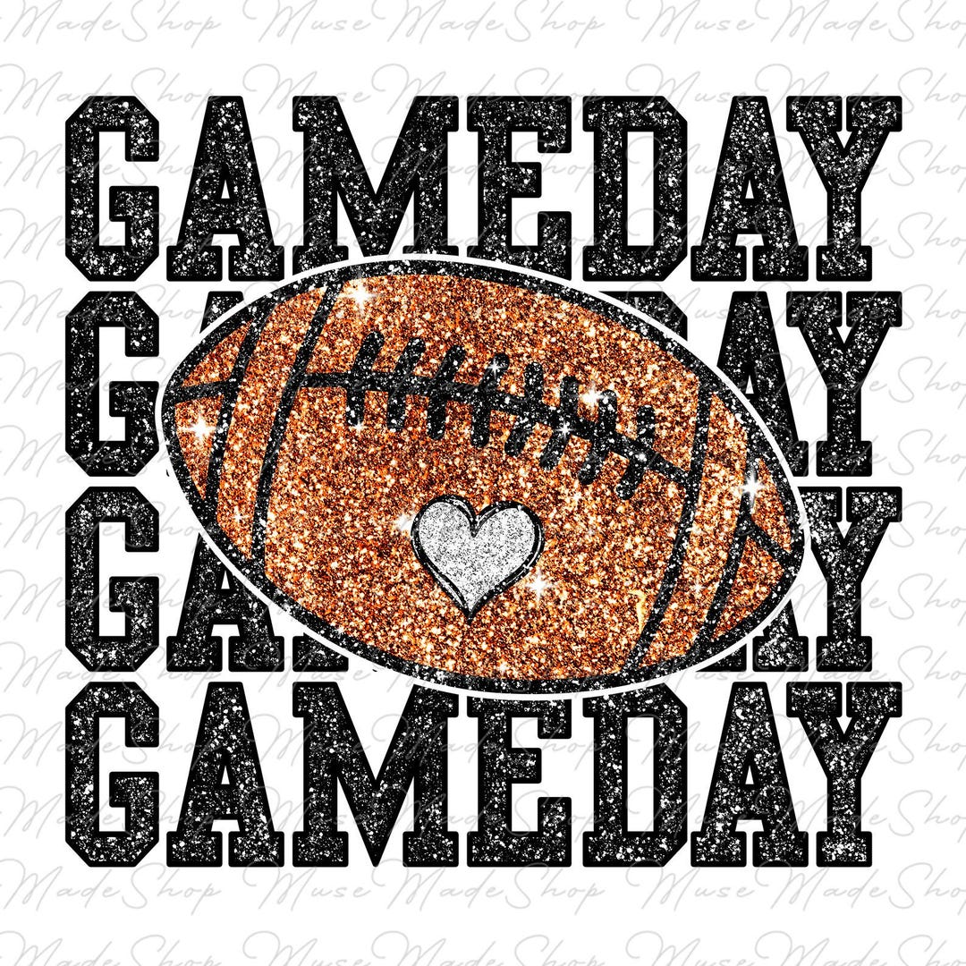 Glitter Football Png, Football Bow Png, Football Mom Png, Football Png ...