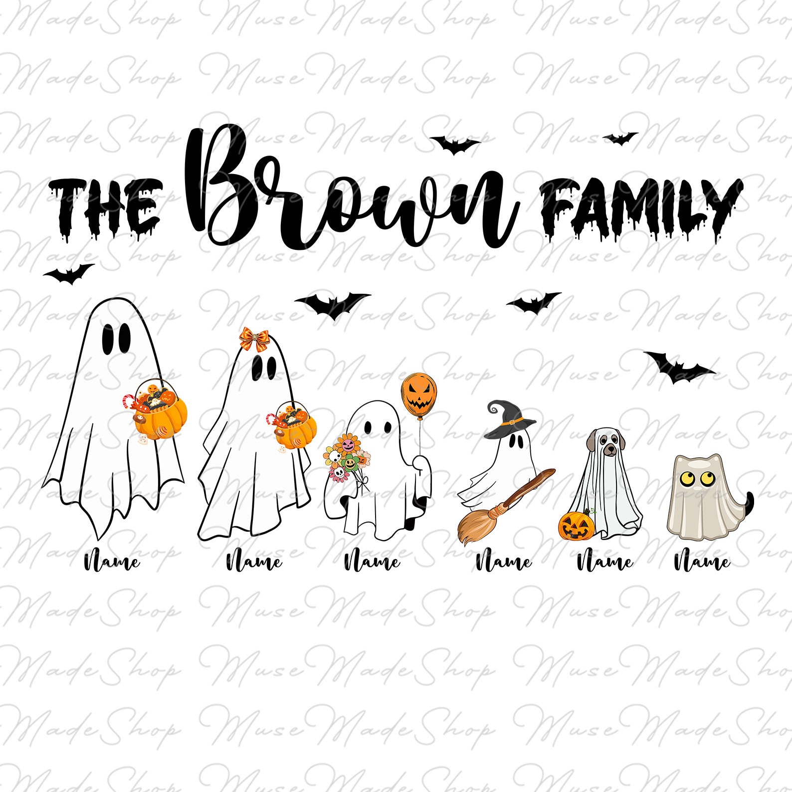 Halloween Family Png, Halloween Ghost Png, Spooky Vibes Png, Halloween ...
