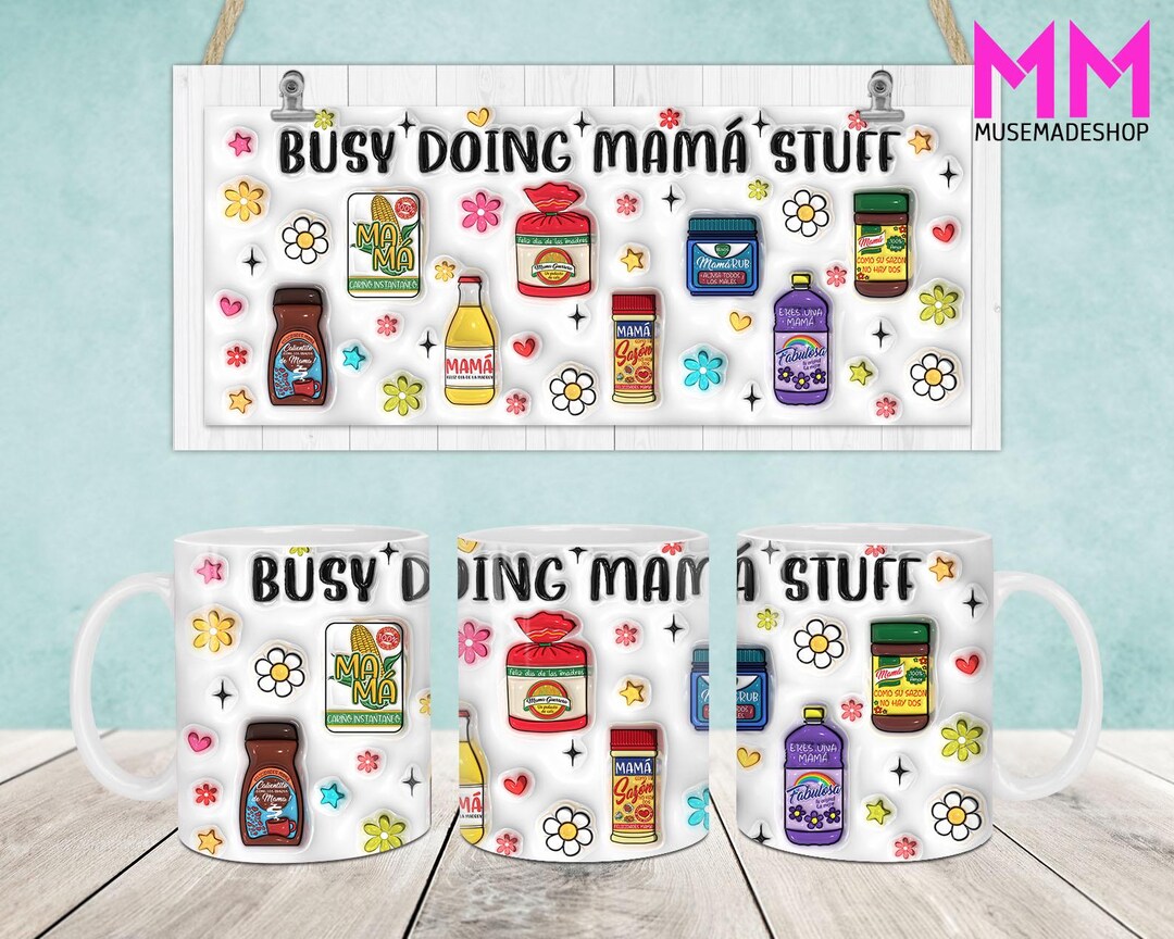 Mama Toppers Multipack 3D Inflated Mug Wrap, Mama 11oz Mug Template ...