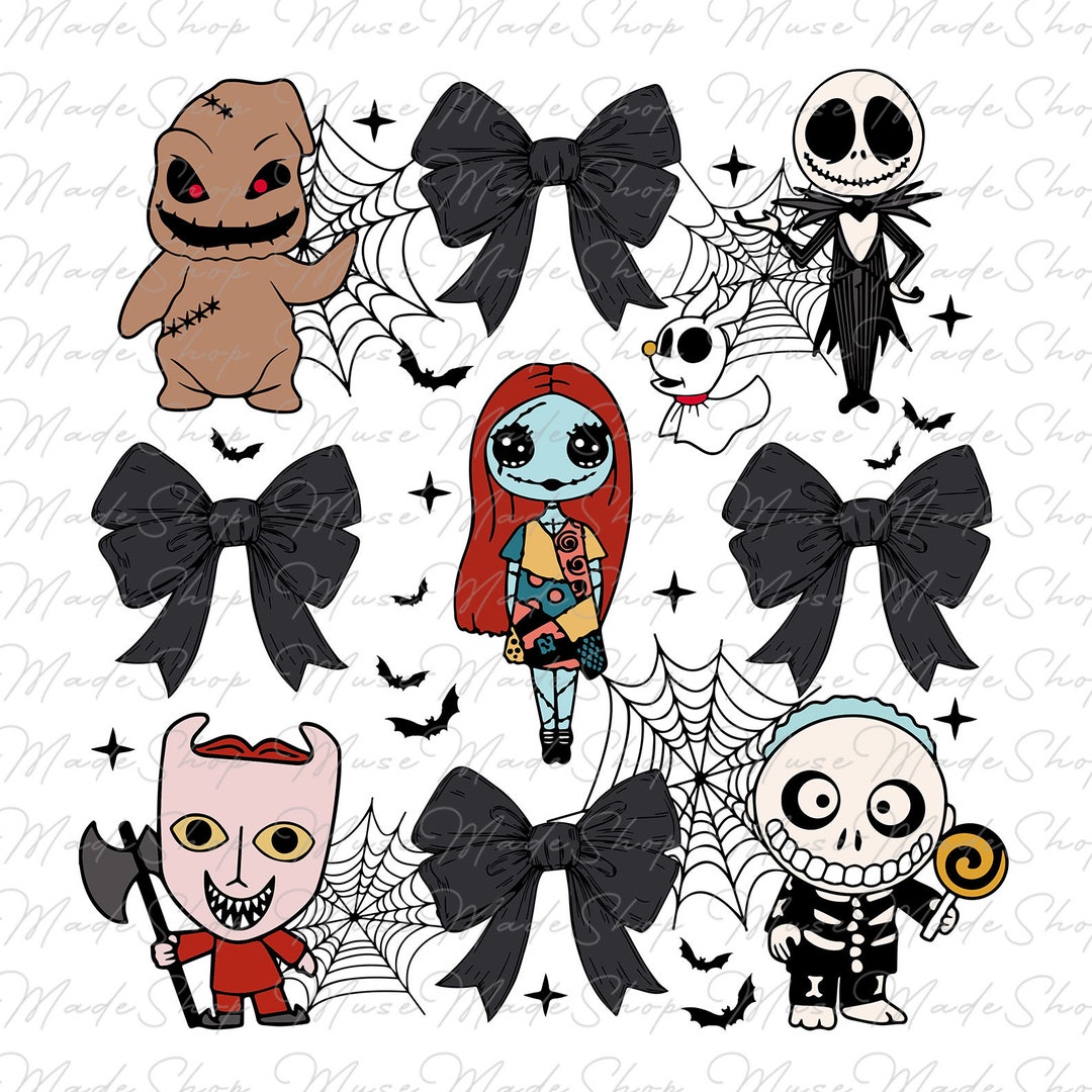 Halloween Coquette Bow Png, Horror Halloween Png, Horror Characters Png ...