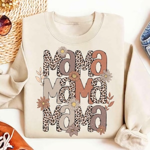 Leopard Floral Mama Png, Leopard Mama Floral Png, Retro Mama Flowers ...