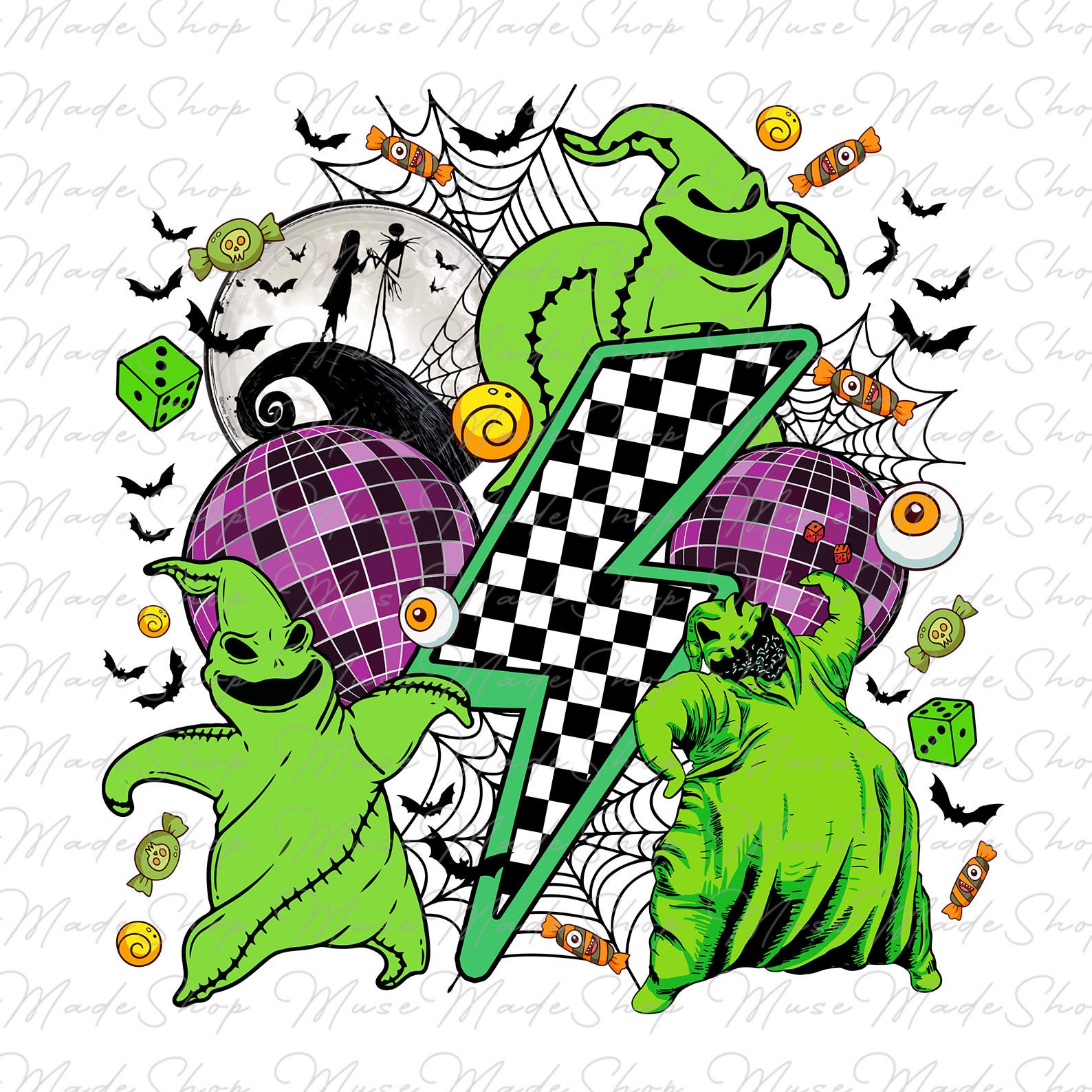 Halloween Checkered Png, Horror Halloween Png, Spooky Vibes Png ...