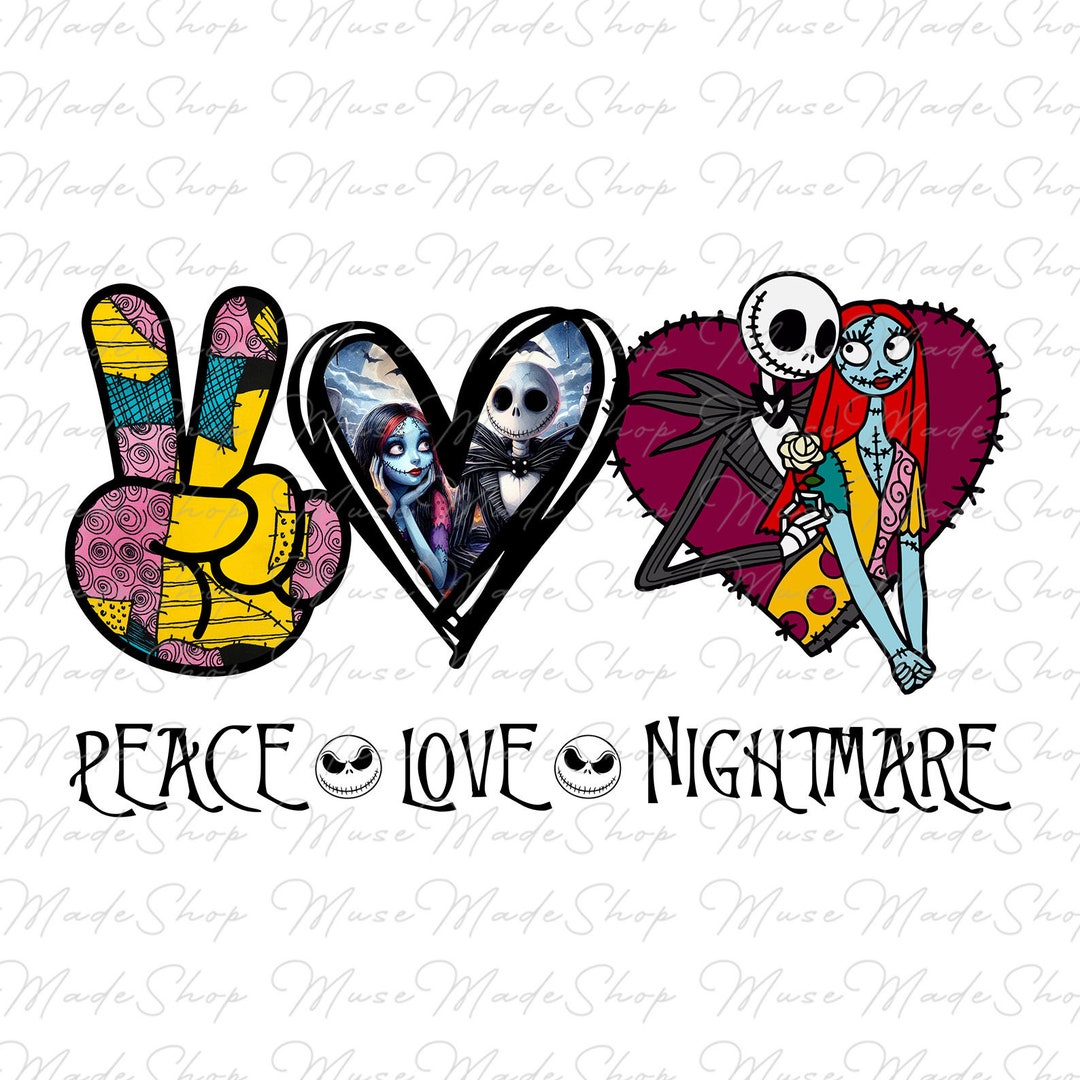 Peace Love Nightmare Png, Horror Halloween Png, Horror Killers Png ...