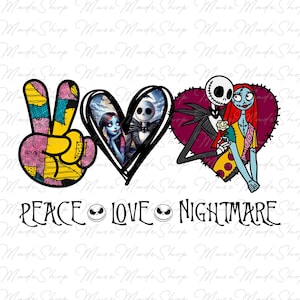 Peace Love Nightmare Png, Horror Halloween Png, Horror Killers Png ...