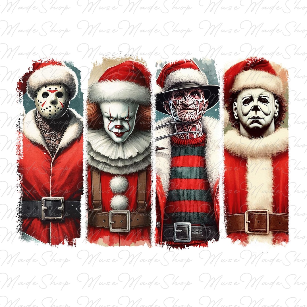 Retro Christmas Horrors Png, Christmas Movie Characters Png, Friends ...