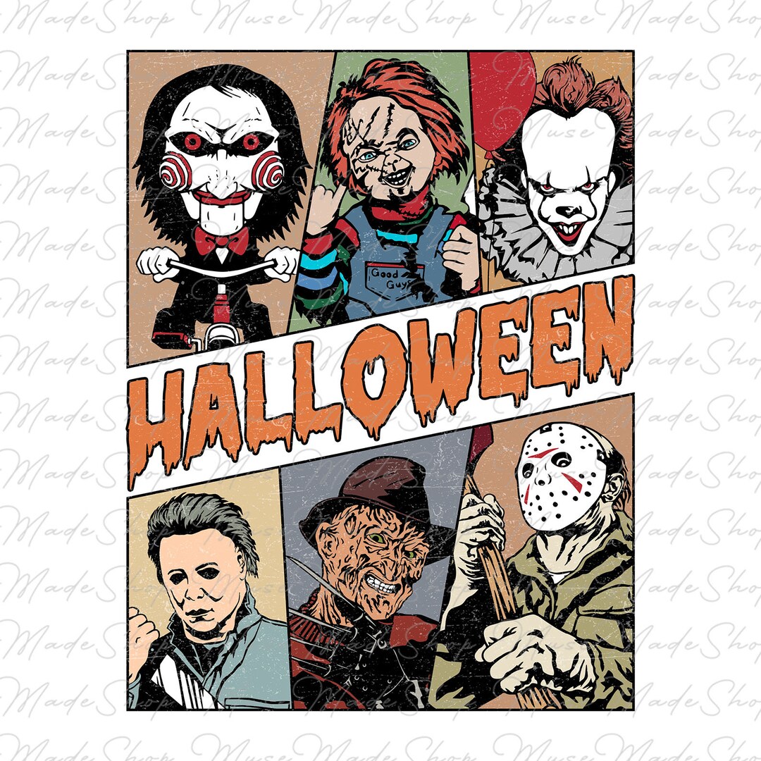 Halloween Horror Characters Png, Horror Halloween Png, Horror Killers Png, Halloween Png, Retro ...