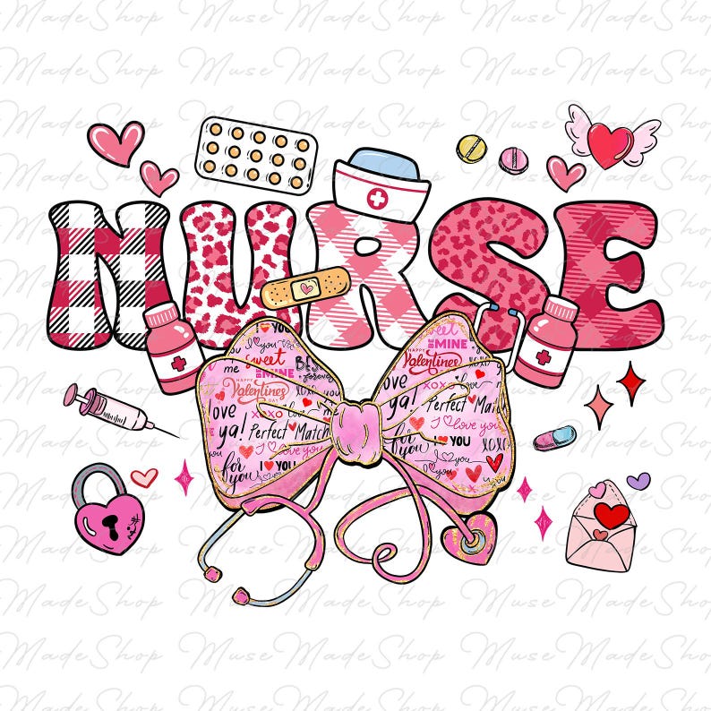Valentine Nurse Png, Valentine Nurse Coquette Png, Happy Valentine's ...