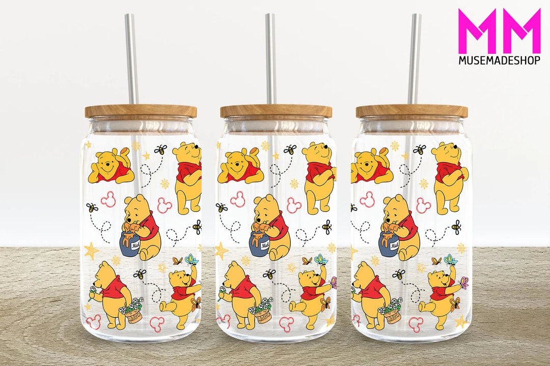Cartoon Characters 16oz Glass Can Wrap, Cartoon 16 Oz Glass Can Png, 16 ...