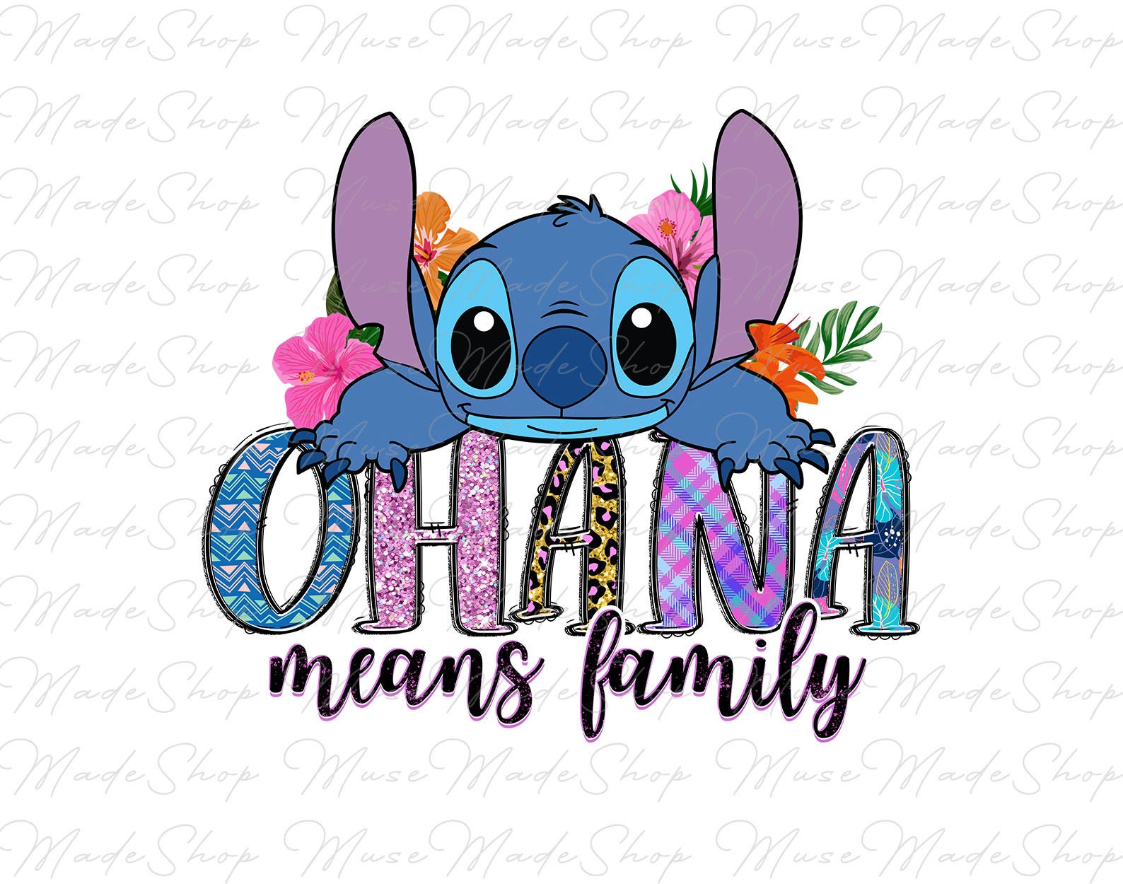 Dibujos De Stitch Ohana Print 🌺 Stitch Ohana 🌺Un Vínculo En Las