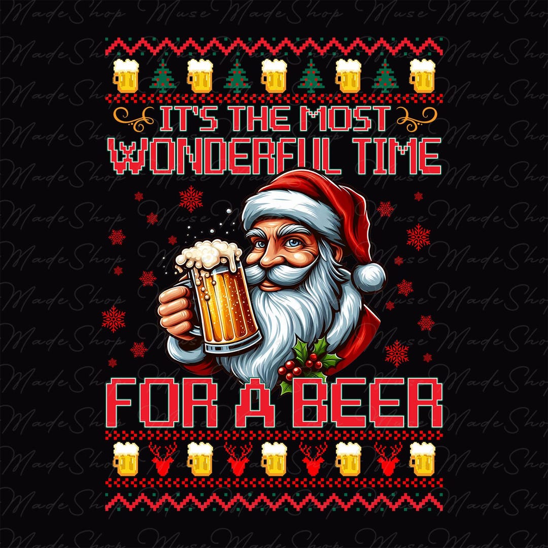 Santa Beer Christmas Png, It’s the Most Wonderful Time for A Beer ...