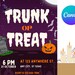 Editable Trunk or Treat Flyer, Halloween Party Invite, Trunk or Treat ...