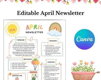 Editable Canva Template-newsletter Template, Editable Newsletter ...