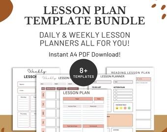 Lesson Plan Template, Lesson Planner Printable, Homeschool Teacher ...