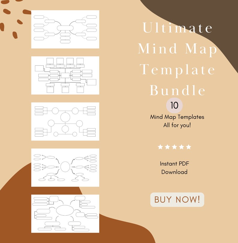 Mind Map Planner Mind Mapping Diagram Printable Mind Map - Etsy