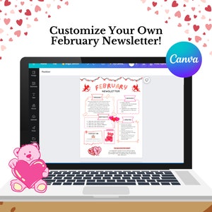 February Newsletter Template, Editable Newsletter, Monthly Newsletter ...